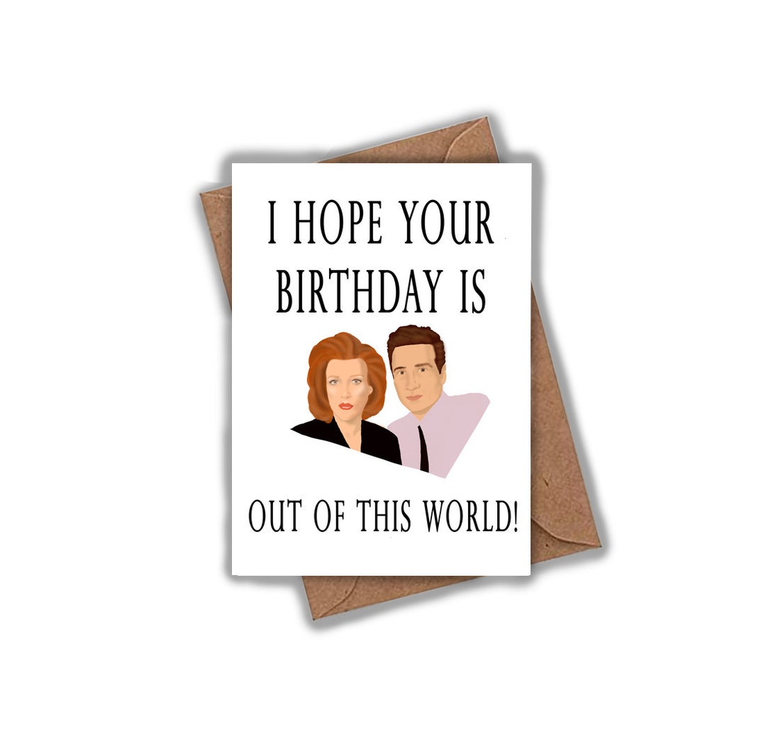 X Files Birthday Card - Etsy