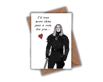 Witcher Birthday Card | the Witcher | Gaming | TV Show Greetings Card ...