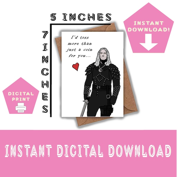 The Witcher Video Game Card - Etsy