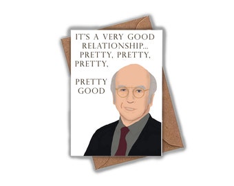 Larry David Pretty Good Birthday Card Curb Your Enthusiasm - Etsy