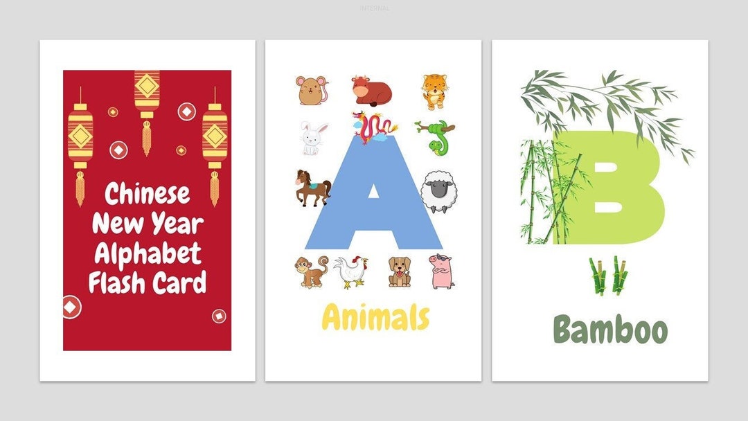 Hand Made Chinese New Year Alphabet Flash Cards - Digital Download With ...