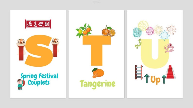 Hand Made Chinese New Year Alphabet Flash Cards Digital Download With ...