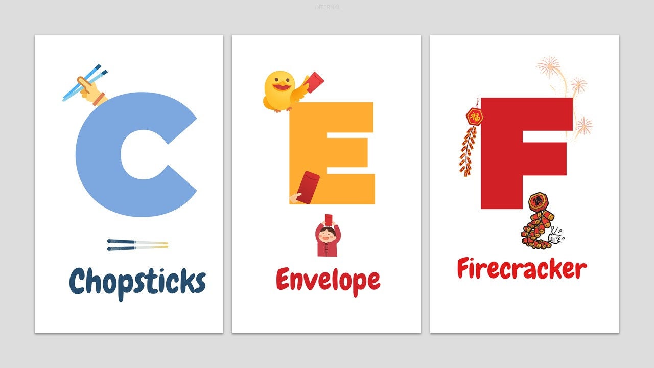 Hand Made Chinese New Year Alphabet Flash Cards - Digital Download With ...