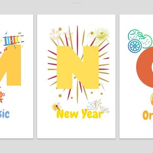 Hand Made Chinese New Year Alphabet Flash Cards - Digital Download With ...