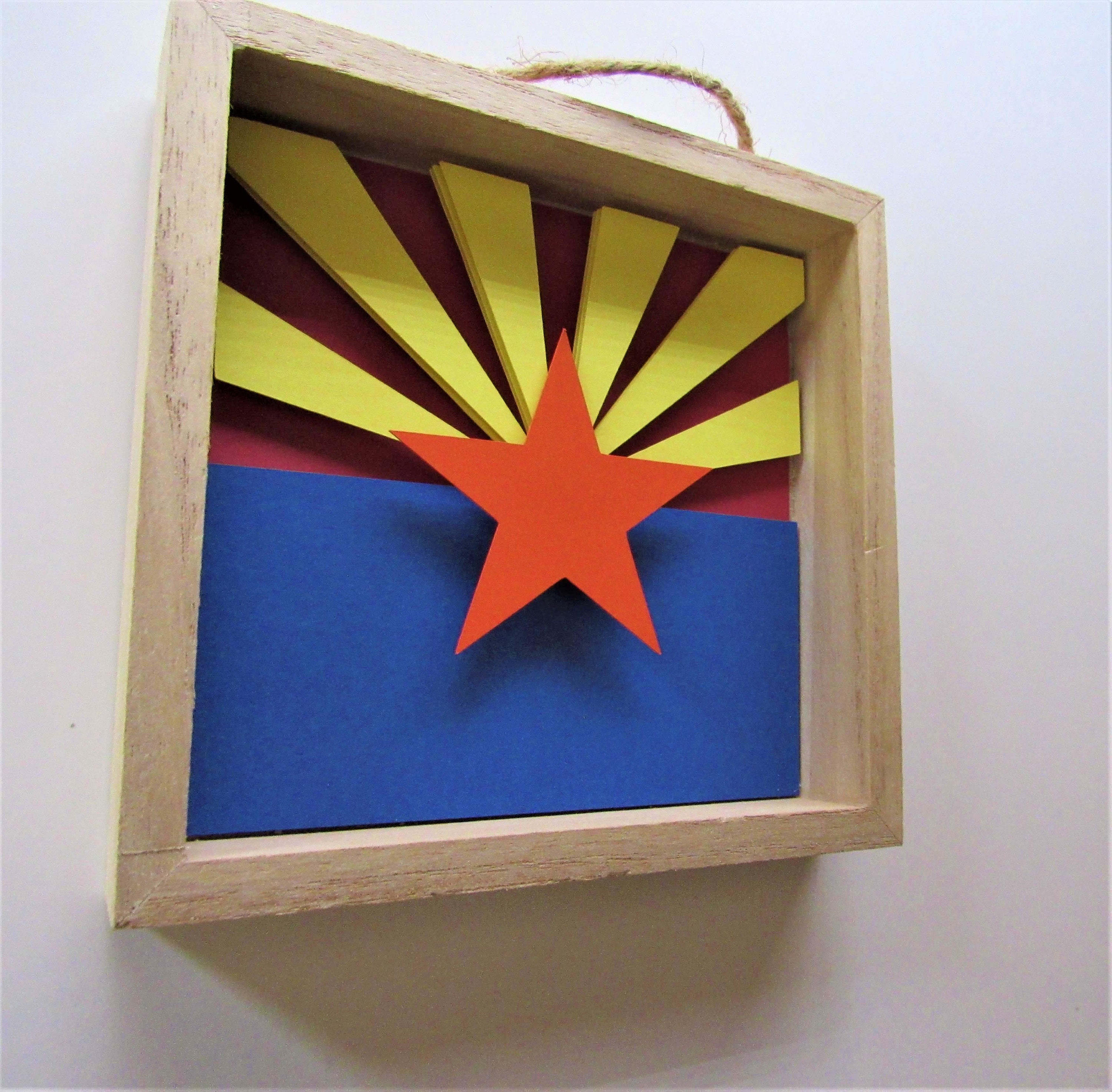 Arizona Flag Shadowbox - 5in Square, SVG - Etsy