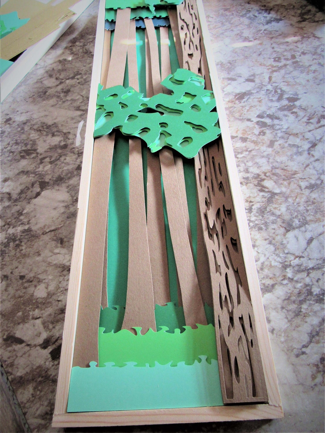 Forest Shadowbox Trees 18x5 SVG, Die Cut - Etsy