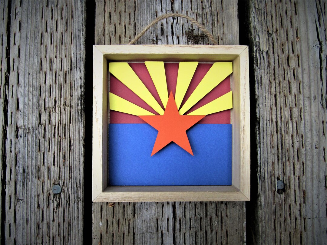 Arizona Flag Shadowbox - 5in Square, SVG - Etsy