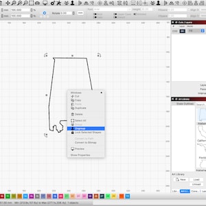 Lightburn Art Library - State Outlines - Etsy