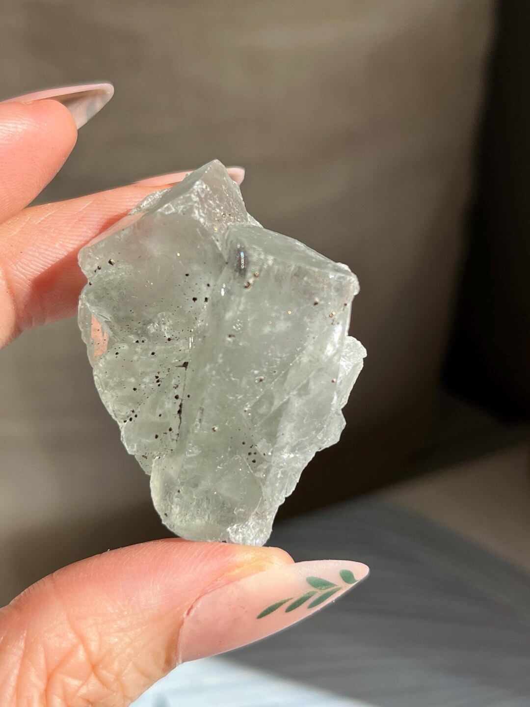 Sparkling Pyrite Formations on Cubic Green Fluorite Crystal Cluster 36g ...
