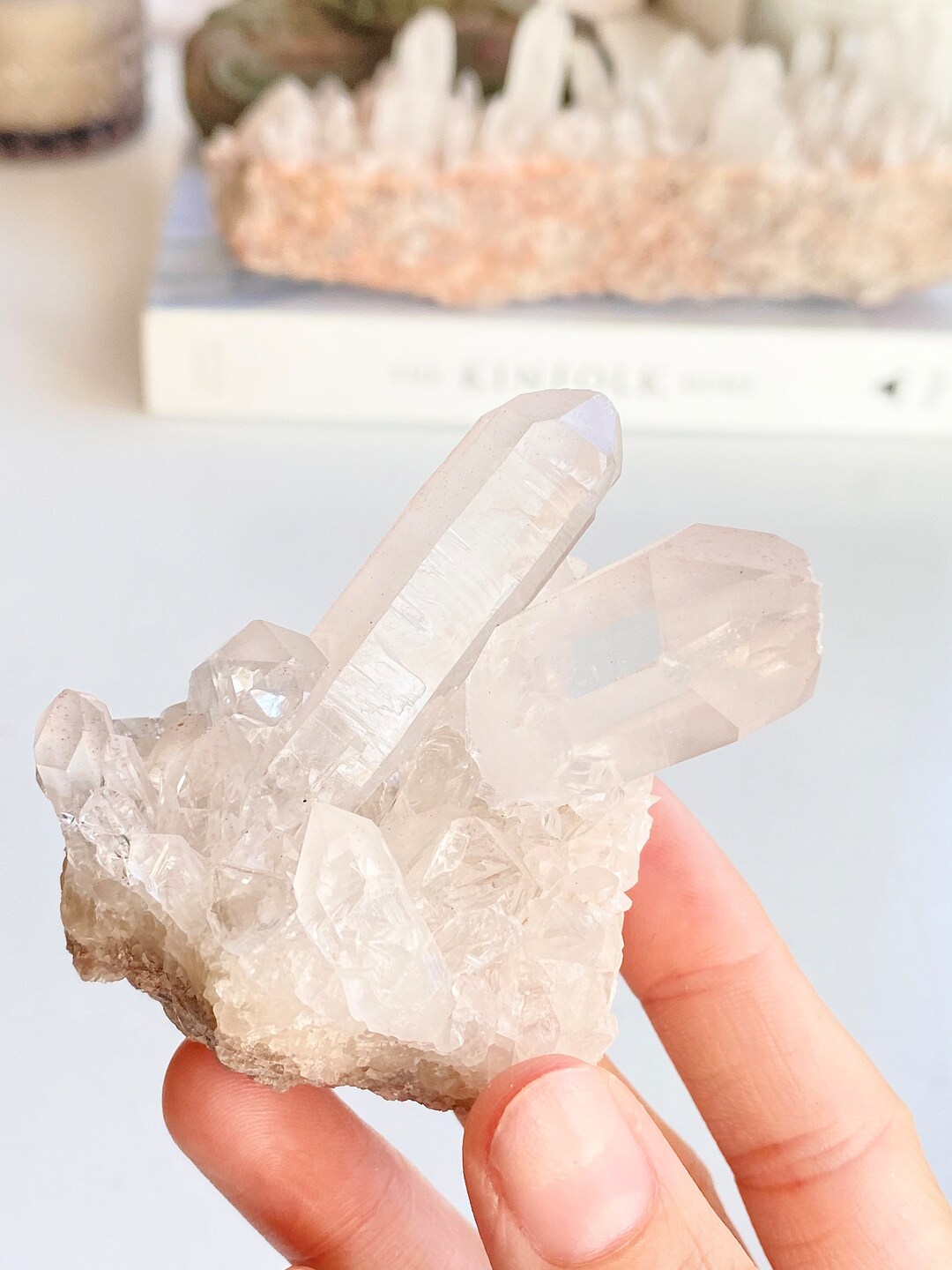 Gorgeous Faint Pink Quartz Crystal Himalayan Quartz Cluster 145g 5.1oz ...