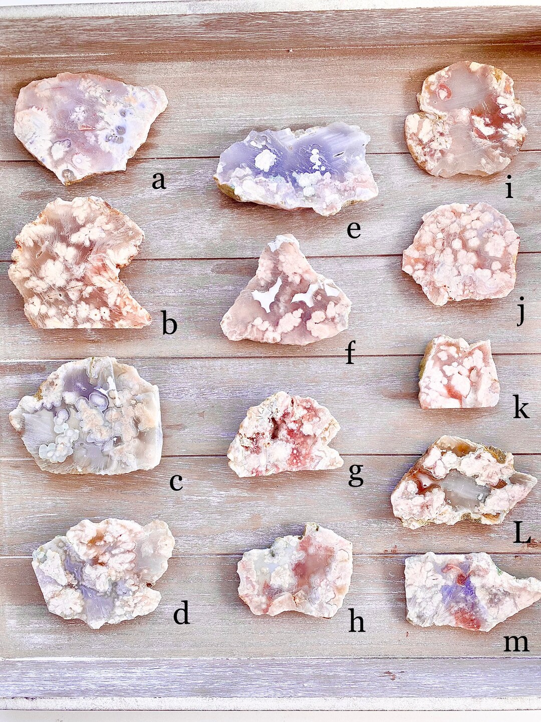 Flower Agate Slab 50-200g 8oz 4.75” 6-12cm Tall Crystal Free Form Pink ...