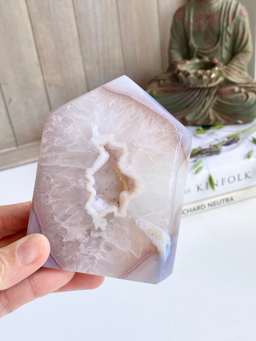 Perfect Sugar Druzy Botryoidal Tower Blue Banded Agate Druzy Self ...