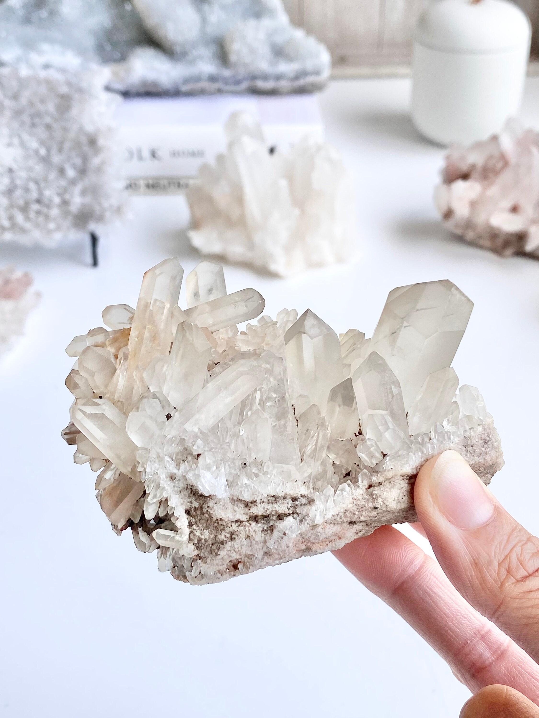 Himalayan Quartz Cluster 280g 9.8oz 10cm 3.9" Light Golden Lemurian ...