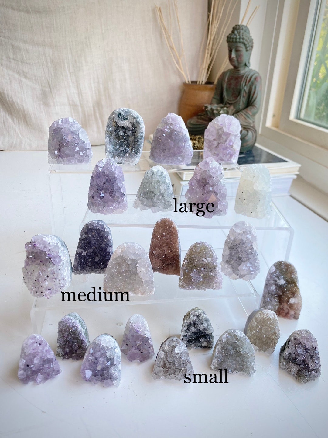 Unique Hue Color Amethyst Cluster Cut Base Amethyst Crystals 30-200g 1. ...