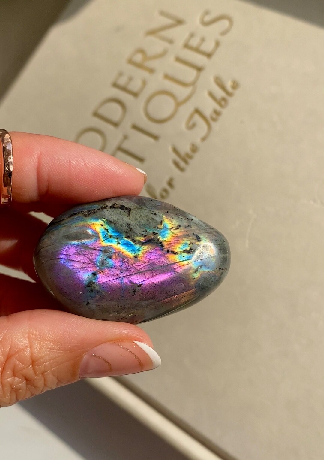 Dainty Pink Blue Peacock Full Face Flash Labradorite Crystal Free Form ...