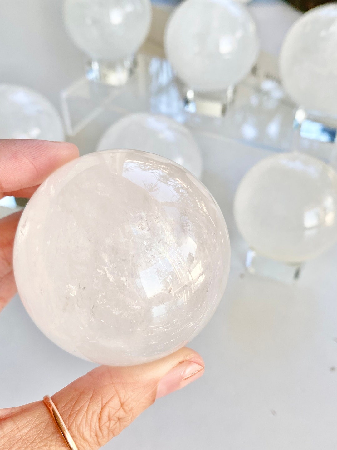 Shimmering Optical Calcite Sphere Polished Crystal Sphere With High ...