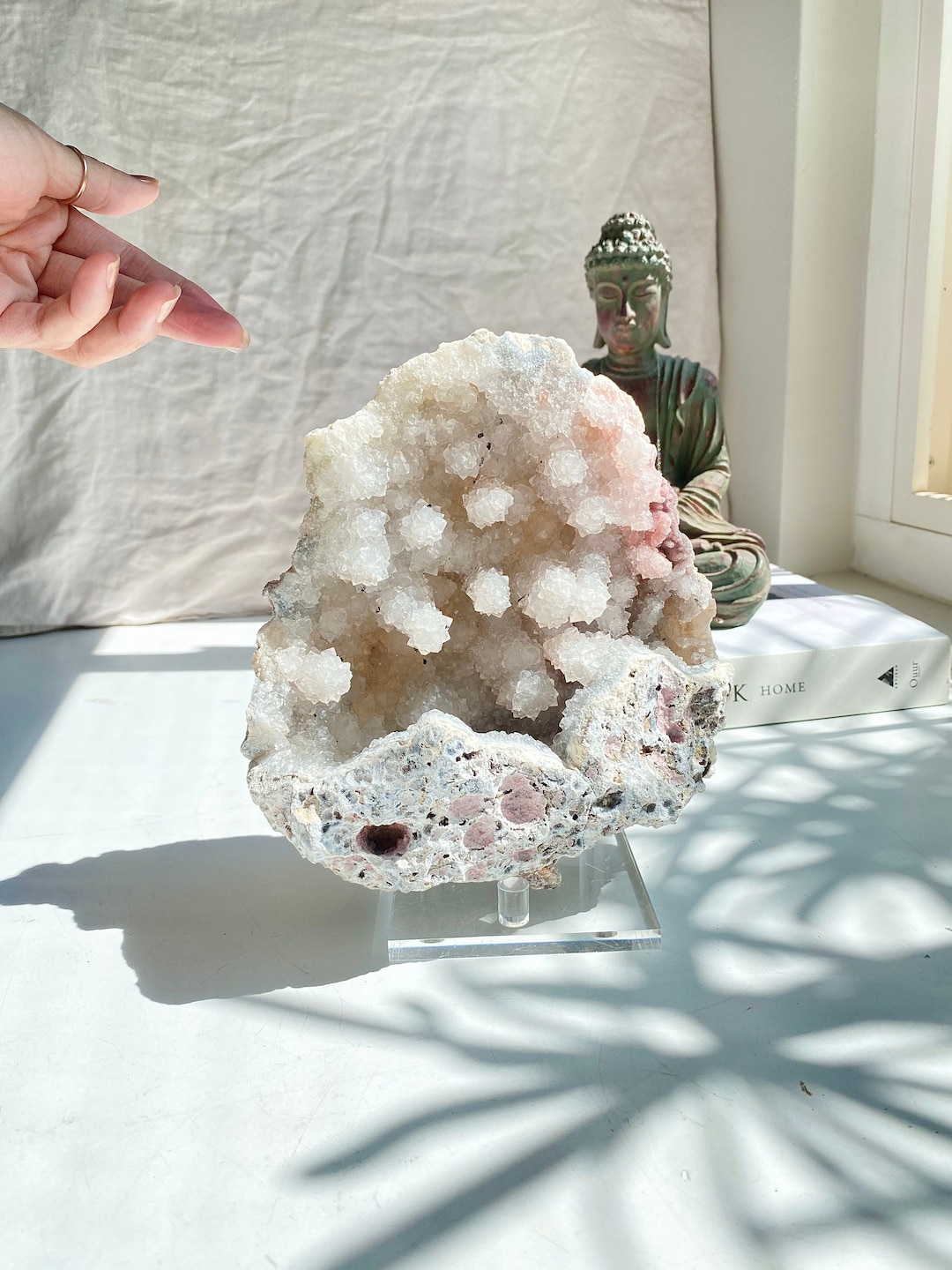 Large Stalactite Quartz Geode Cave Cluster 1608g 15x14x5cm 56.7oz 5.9x5 ...