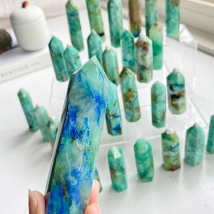 Beautiful Blue Green Turquoise Phoenix Crystal Towers 6-9cm 50-100g ...