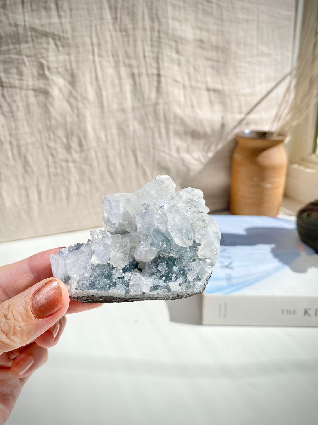 Brilliant Sparkle Apophyllite Cluster Diamond Cube Druzy Formations ...