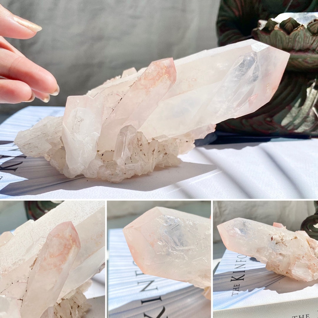 Subtly Pink Himalayan Quartz Cluster 508g 14x7x7cm 17.9oz - Etsy