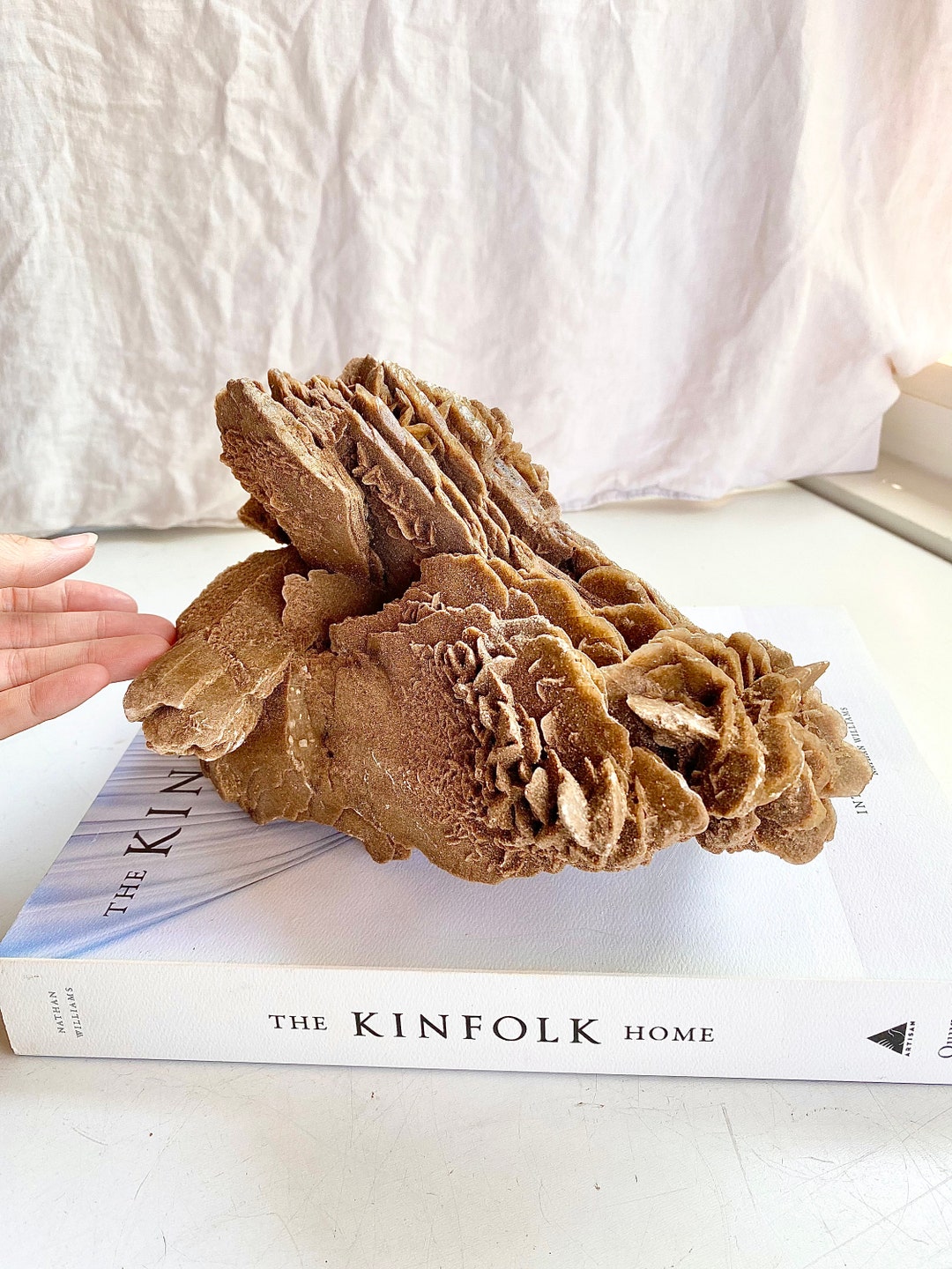 Large Desert Rose Gypsum Baryte Formation 2.65kg 5.8lb 24x16x17cm 9.4x6 ...