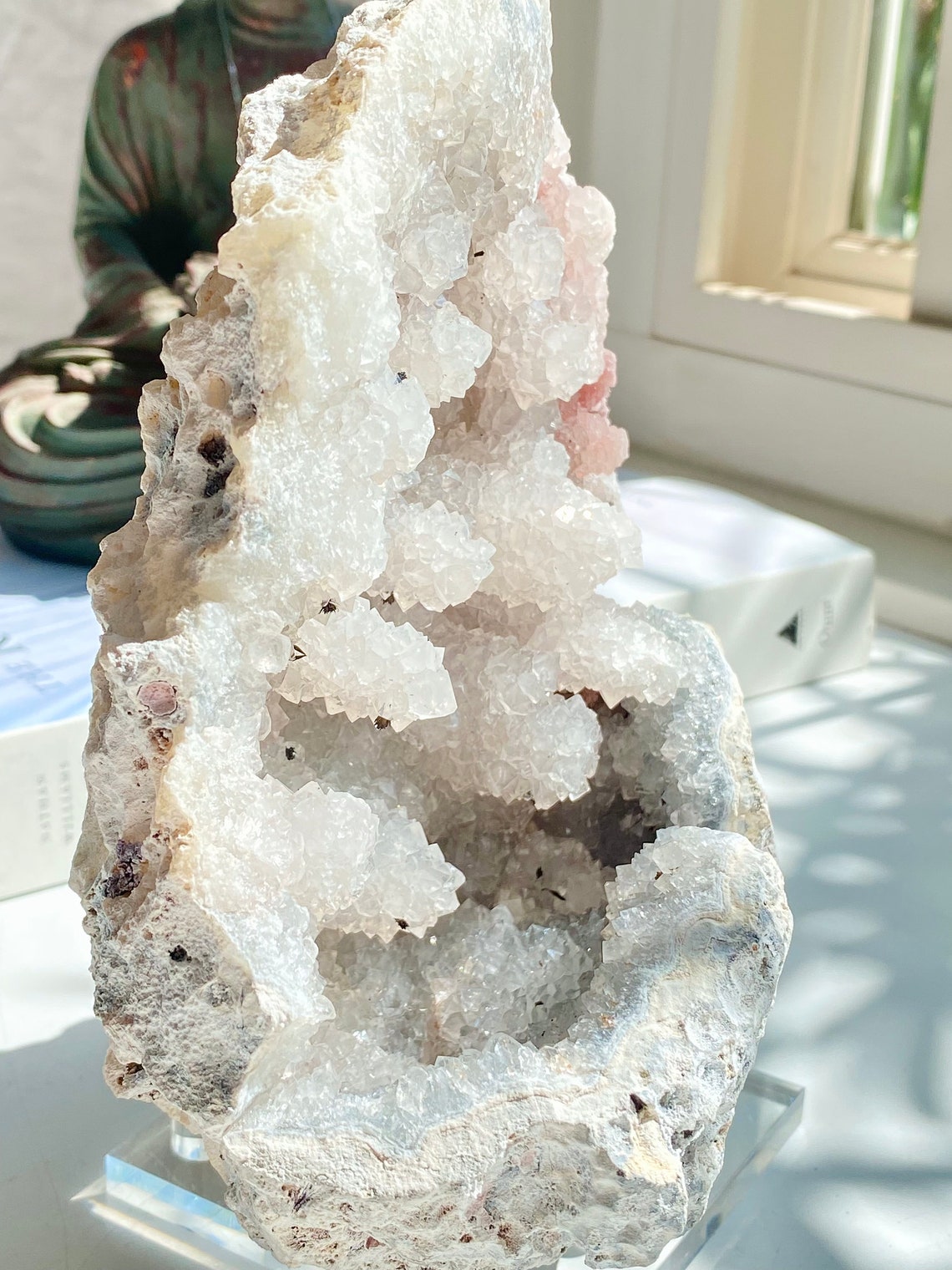 Large Stalactite Quartz Geode Cave Cluster 1608g 15x14x5cm 56.7oz 5.9x5 ...