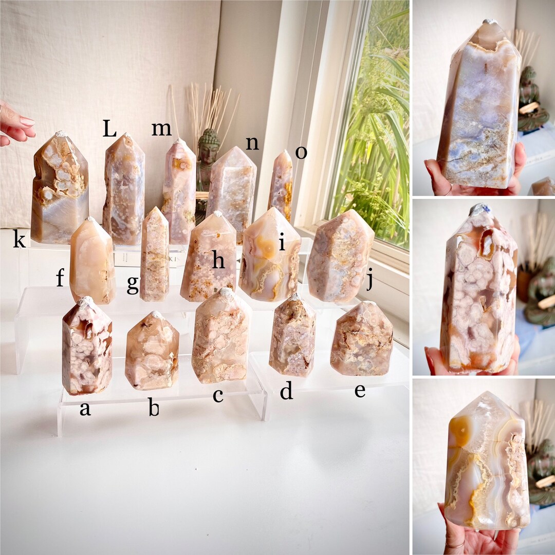 Beautiful Flower Agate Towers Choose Your Tower 400-1000g 14.1-35.3oz 5 ...