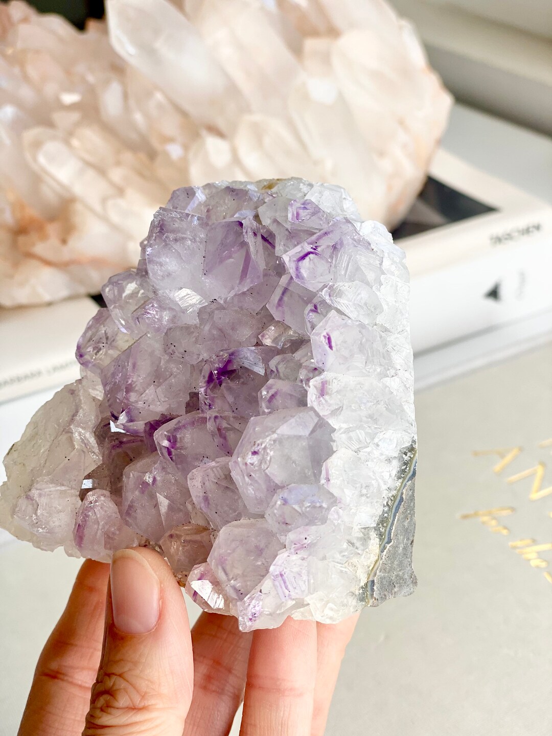 Phantom Amethyst Cluster Cut Base Crystal Specimen 8cm, 3.1" 0.5kg, 1lb ...