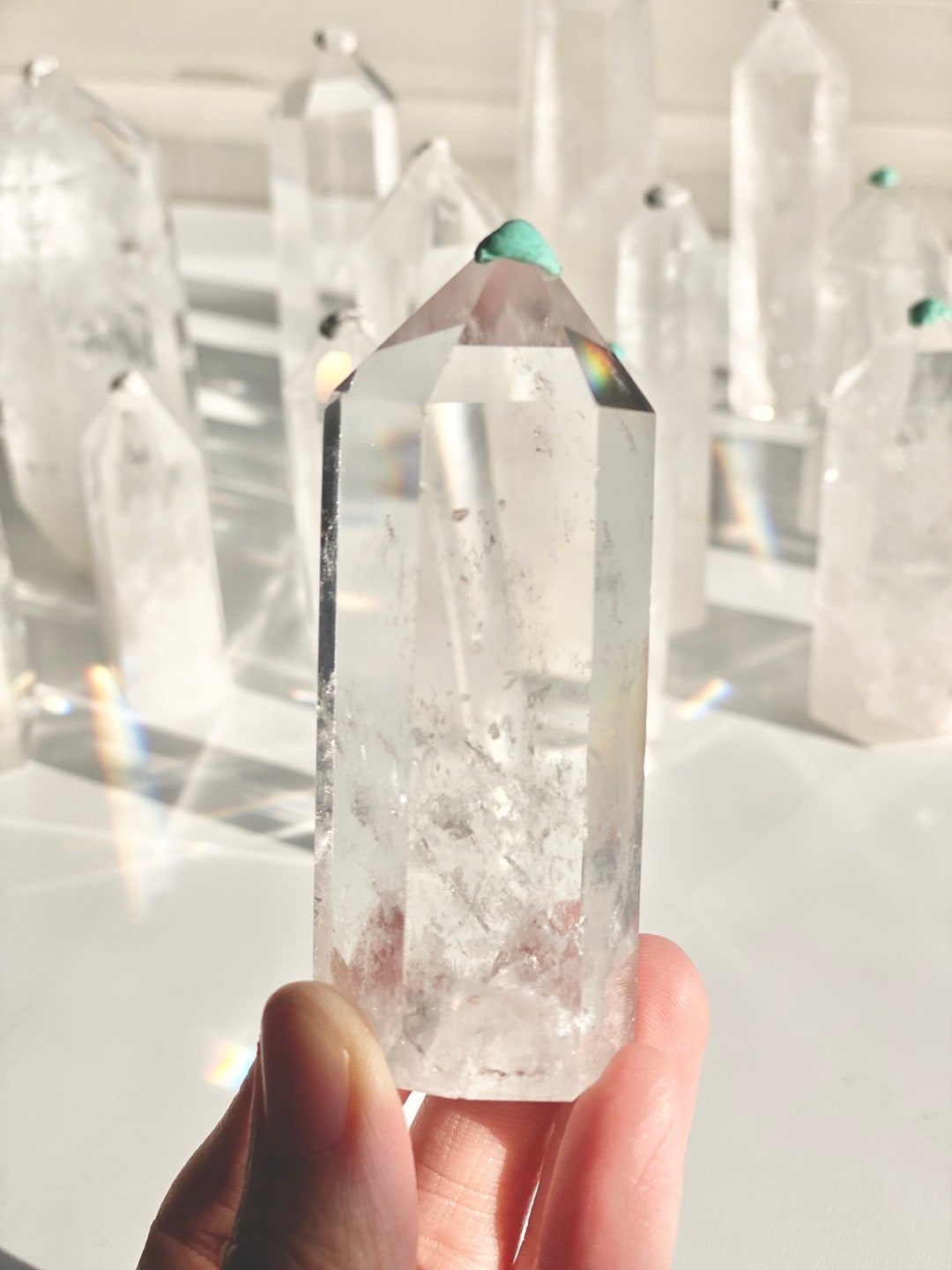 Mini Clear Quartz Tower 3" 4" 5" 6" Multiple Sizes, Crown Chakra Stone ...