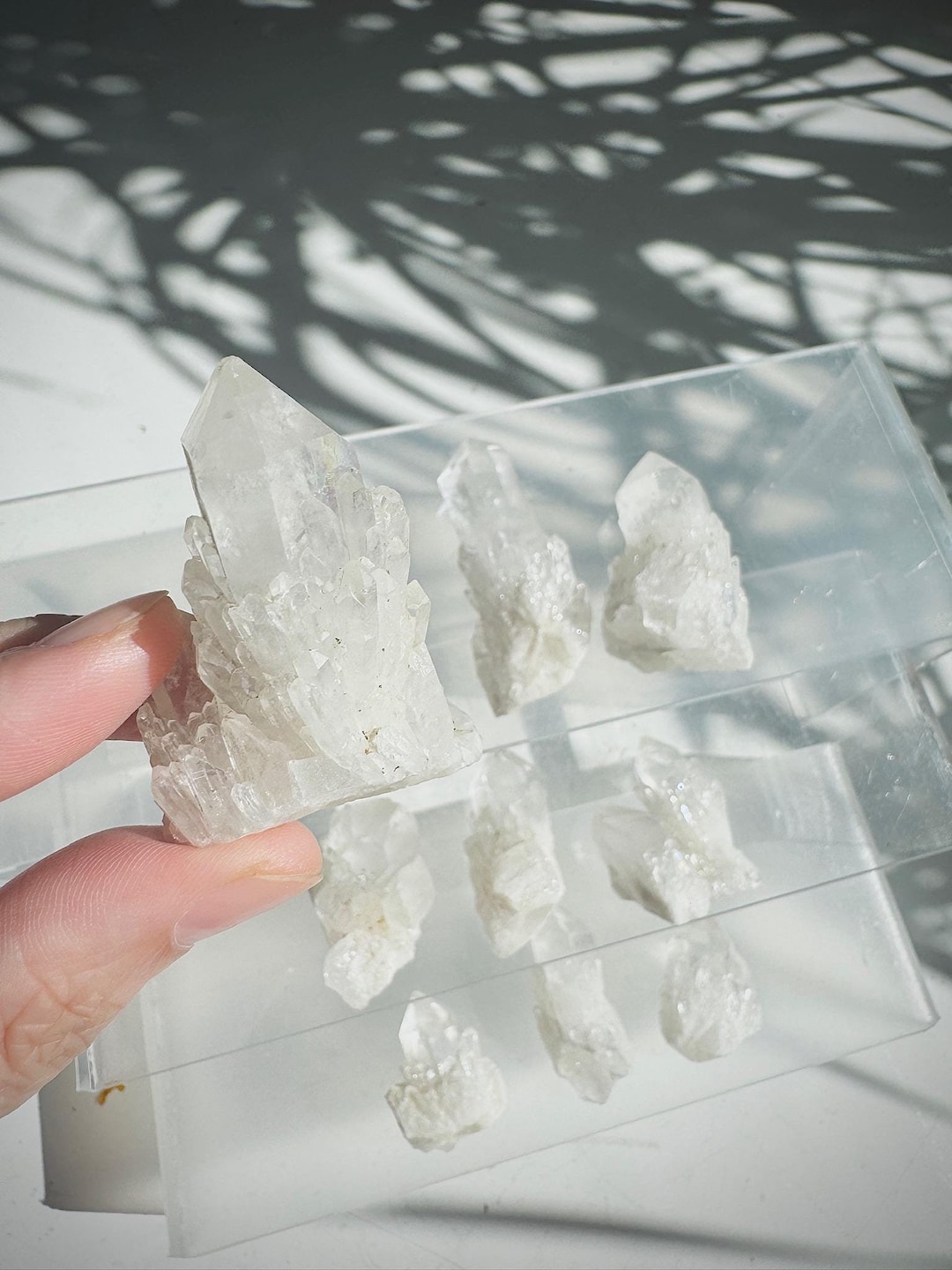 Mini Pineapple Quartz Cluster Crystals Pink Clear 15-70g 0.5-2.5oz 3 ...