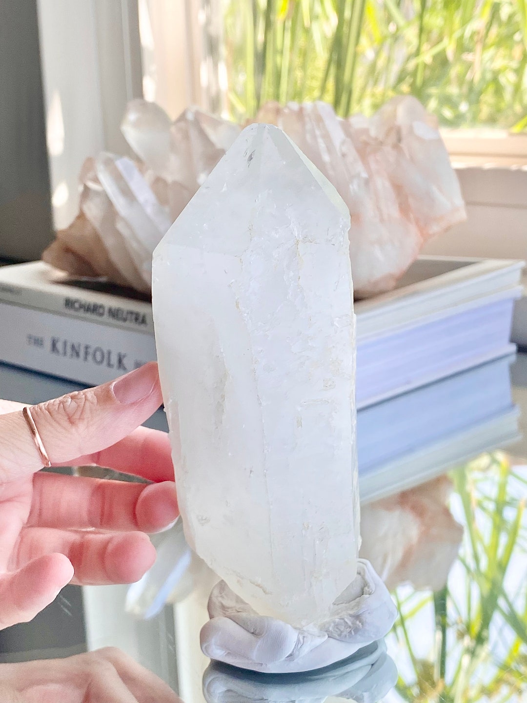 Large Natural Quartz Point Generator Crystal Cluster Quartz Cluster ...