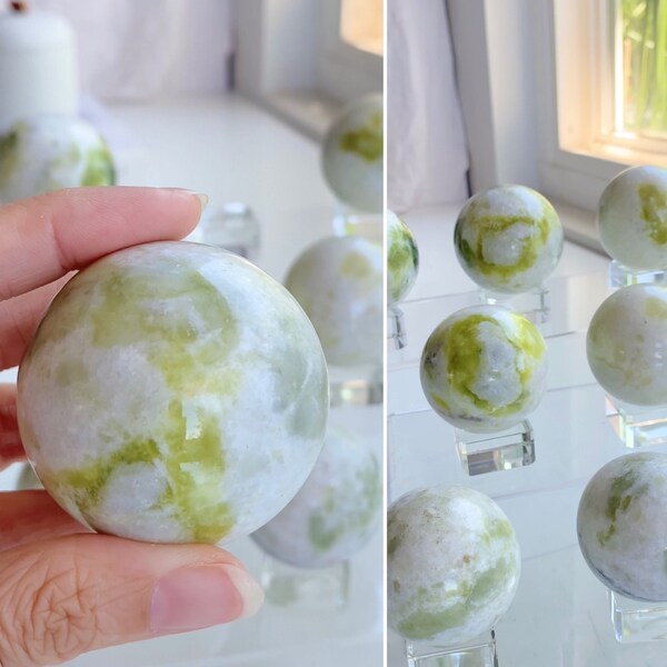 Green Jade Sphere - Etsy