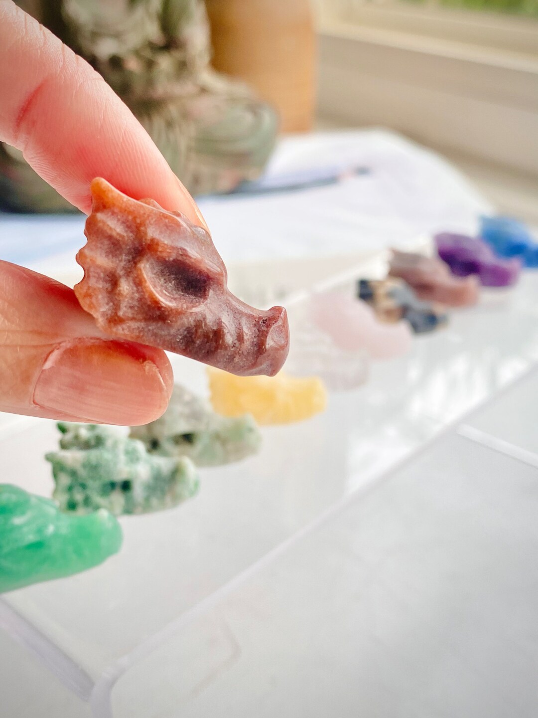 Crystal Mini Dragon Skull Carving Dragon Head High Quality Detailed ...