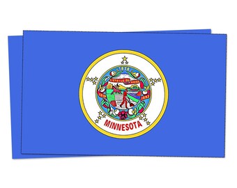 Minnesota Flag Sticker - Etsy