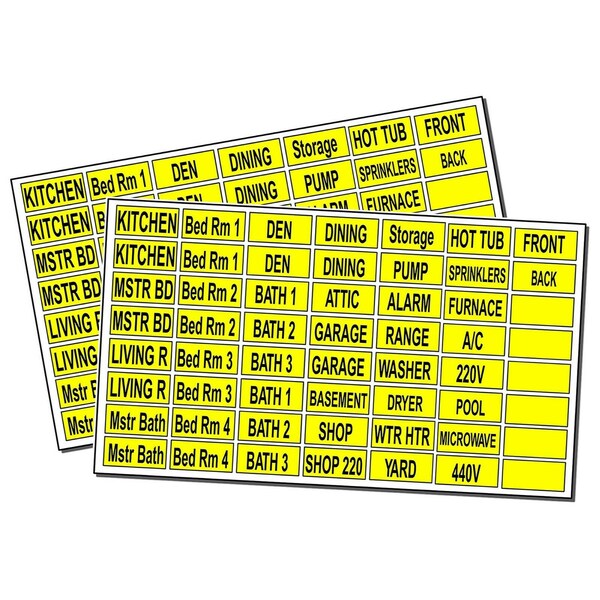 Electrical Panel Label - Etsy