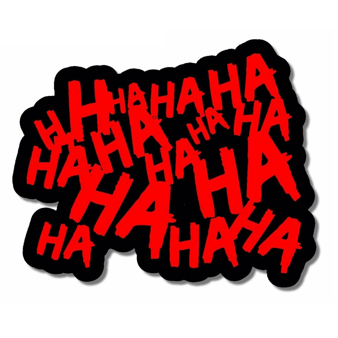 Haha Joker Funny Evil so Serious Car Truck Window Bumper Laptop Cooler ...