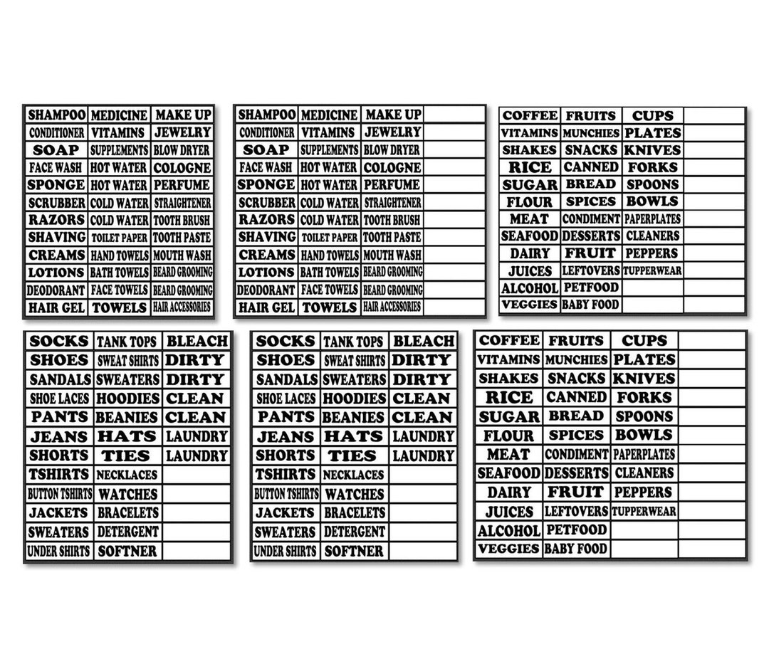 Home Household Organizer Sticker Labels 240 PCS Kitchen,bedroom ...