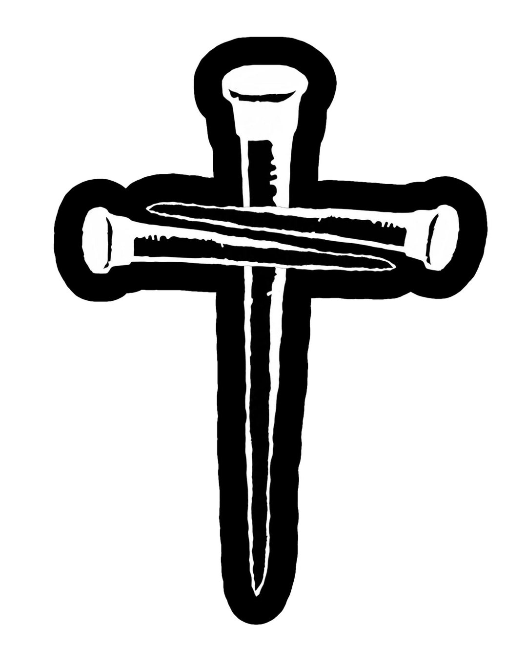 Three Nails Cross Christian Jesus Christ Vinyl Sticker 4 - Etsy