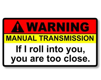 Manual Car Decal - Etsy