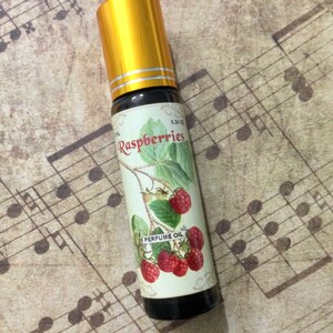 Raspberries Perfume Oil Roll on Fruit Red Berries Rose Pomegranate Gift ...