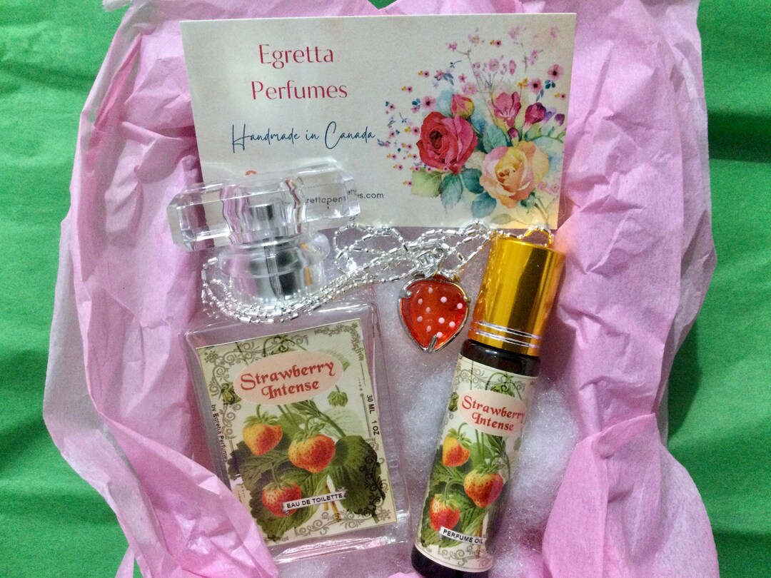 Strawberry Intense Perfume Valentine Gift Set Duo Box Strong Fruit Red ...