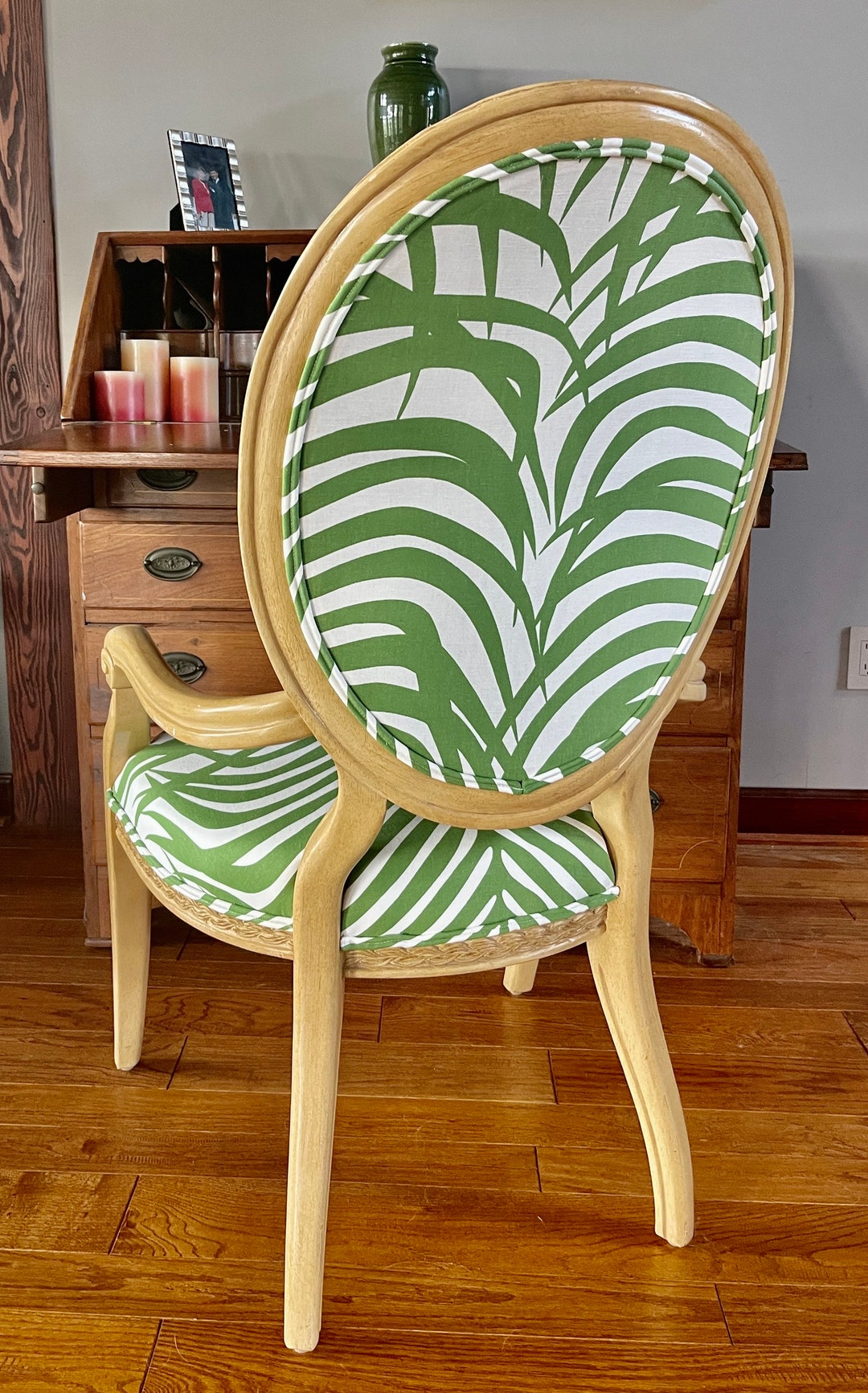 Reupholstered Chair Frame With Schumacher Fabric. This One is SOLD ...