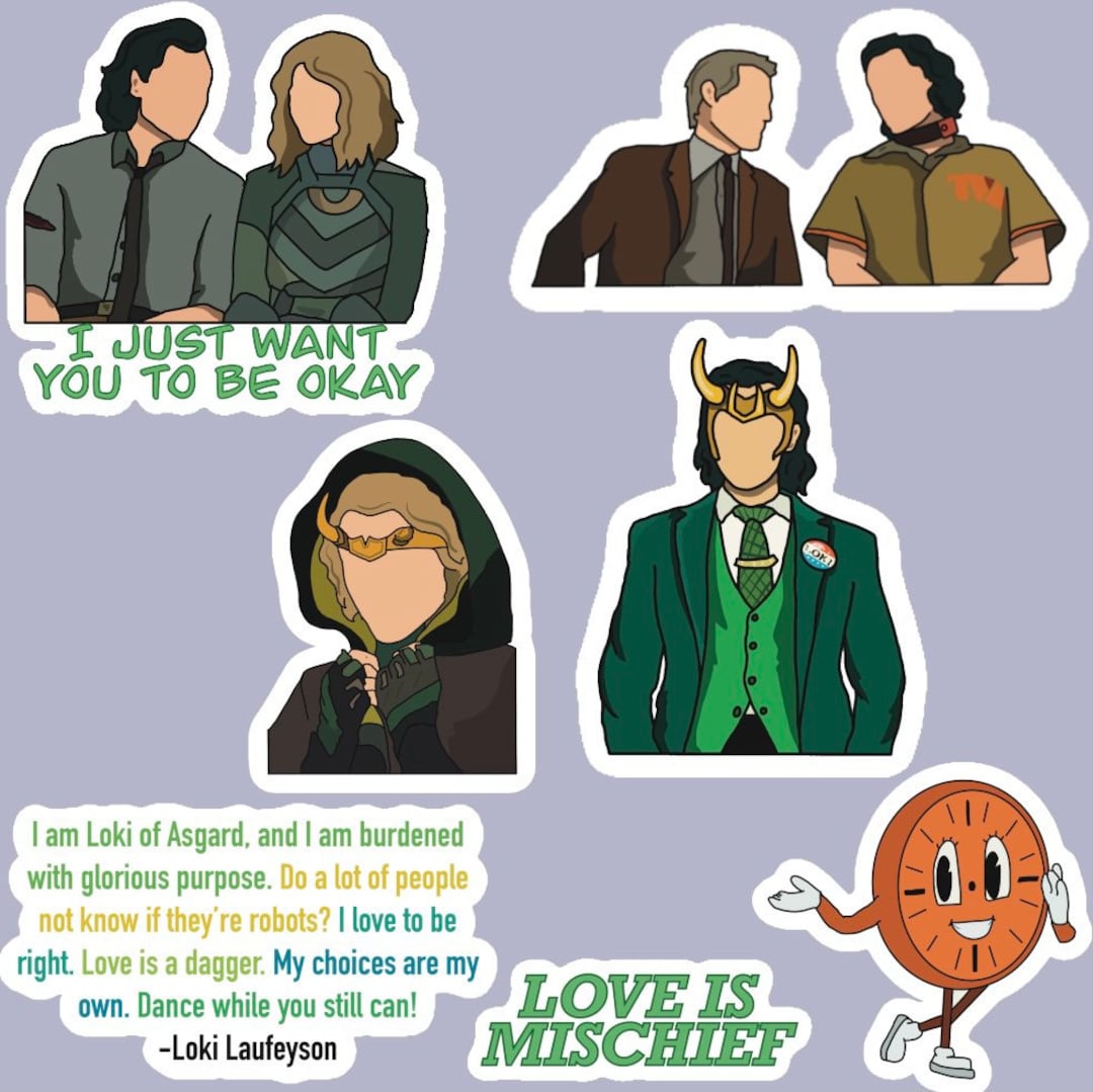 Loki Stickers, Loki Merch, Loki Tv Show Stickers, Marvel Stickers, Loki ...