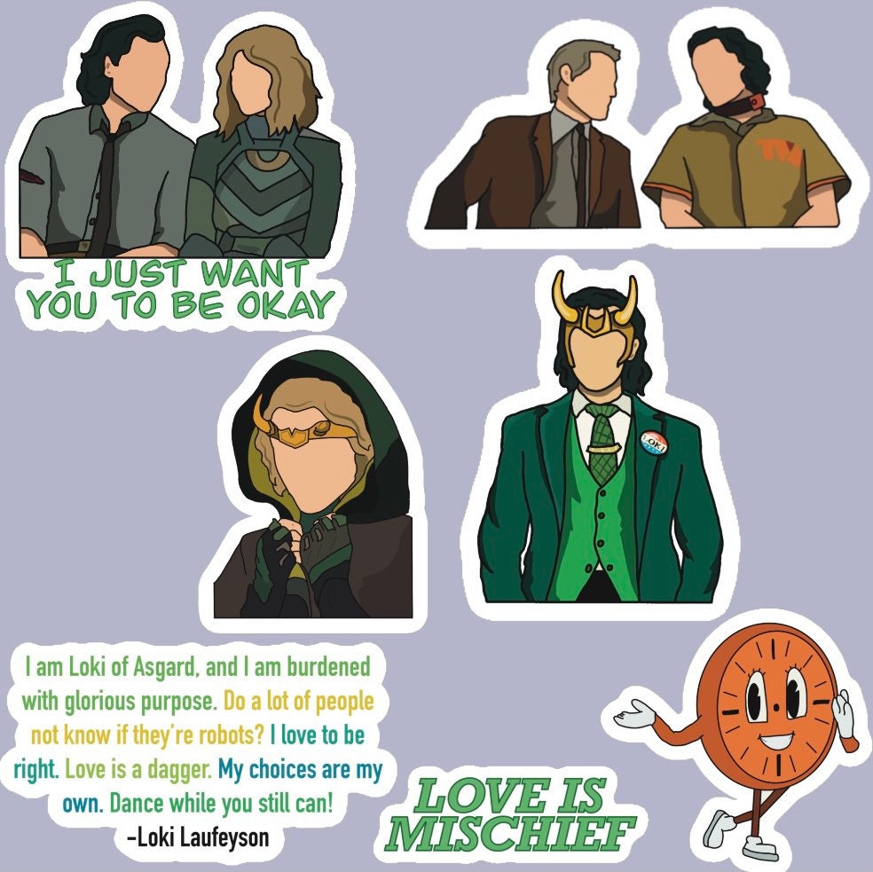Loki Stickers, Loki Merch, Loki Tv Show Stickers, Marvel Stickers, Loki ...