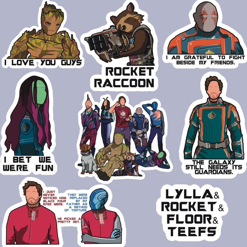 Guardians of the Galaxy Stickers - Etsy