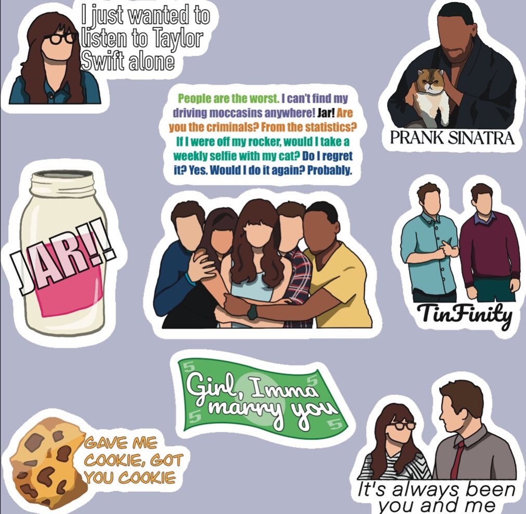 New Girl Stickers, New Girl Merch, New Girl Sticker, Jessica Day ...