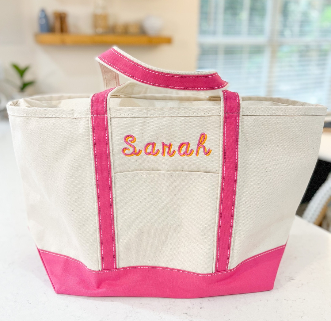 Monogrammed Large Boat Totes | Embroidered Large Boat Totes ...