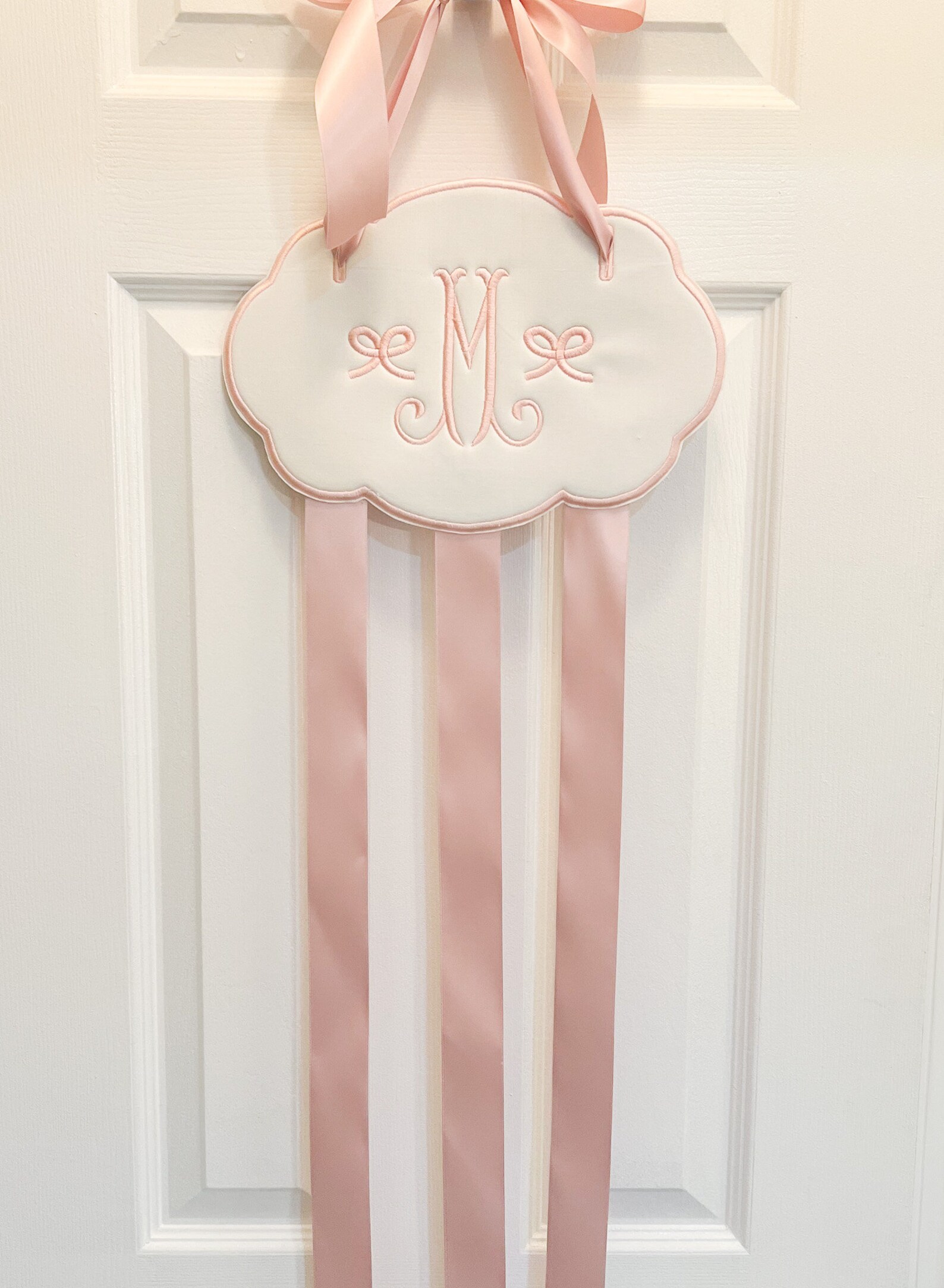 Embroidered Bow Holder Monogrammed Bow Holder Girls Personalized Bow ...