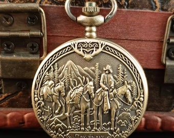 Cowboy Pocket Watch - Etsy