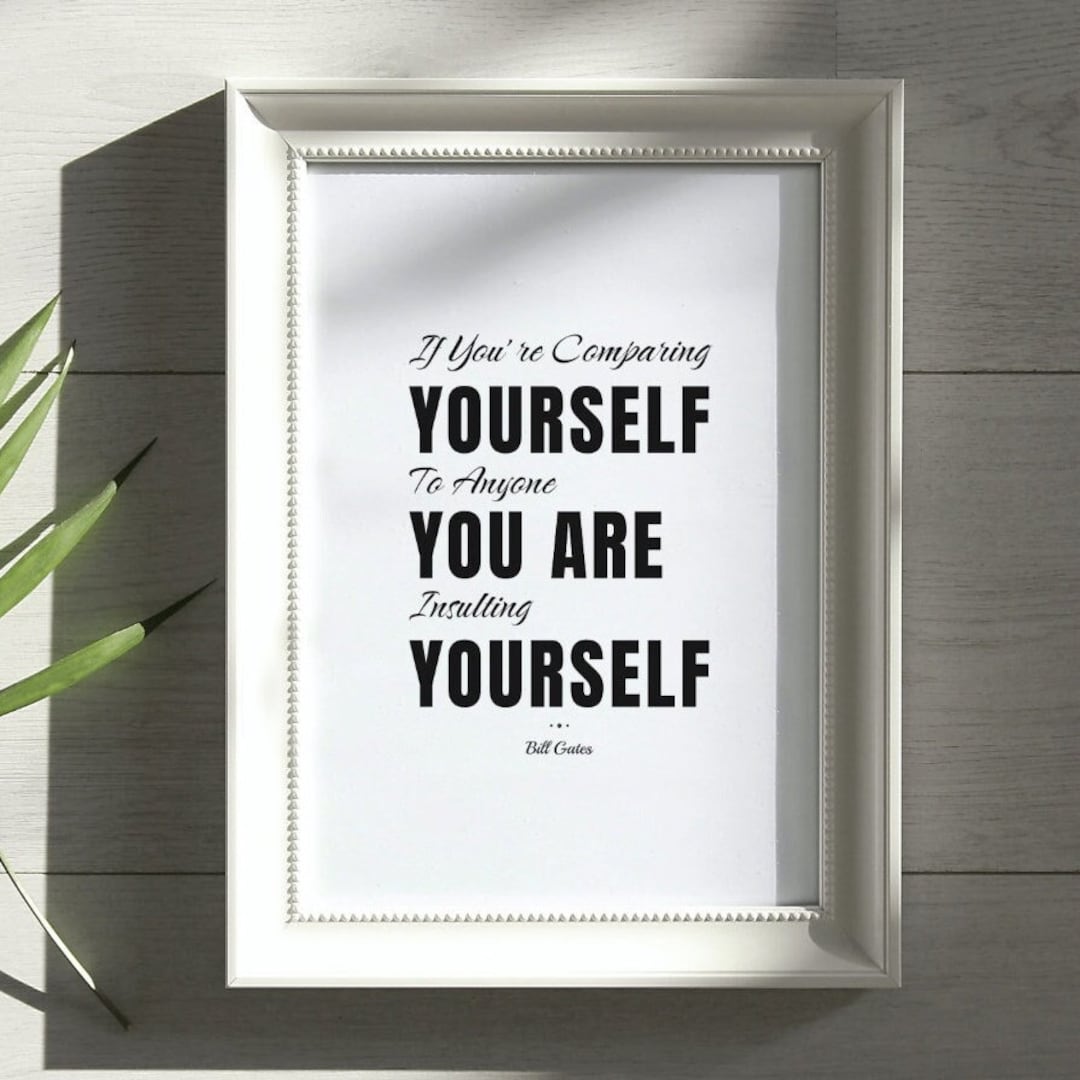 Stop Comparing Yourself Quotes, Entrepreneur Poster Gifts, Soul ...
